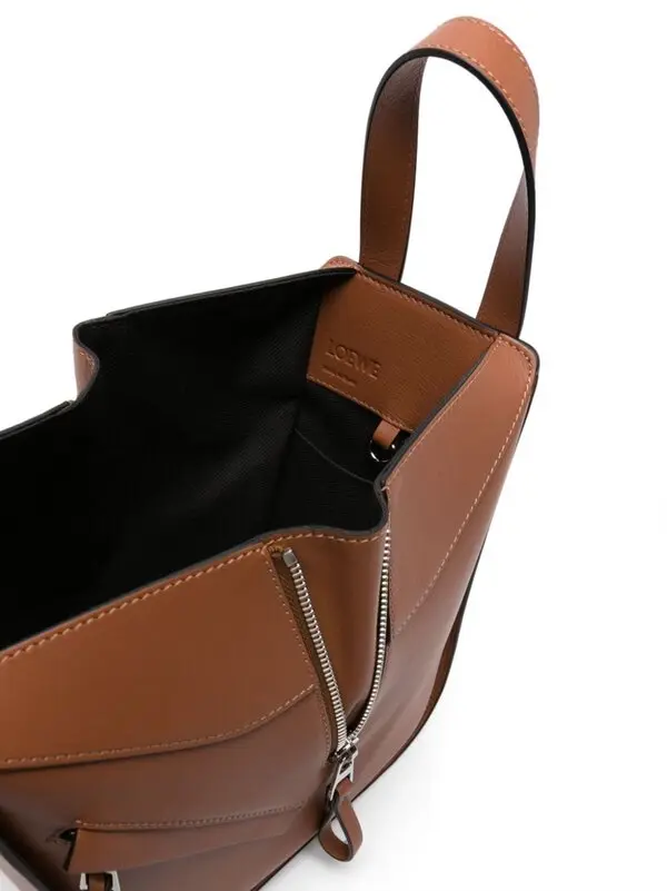 Loewe Hammock Compact Leather Handbag - Brown