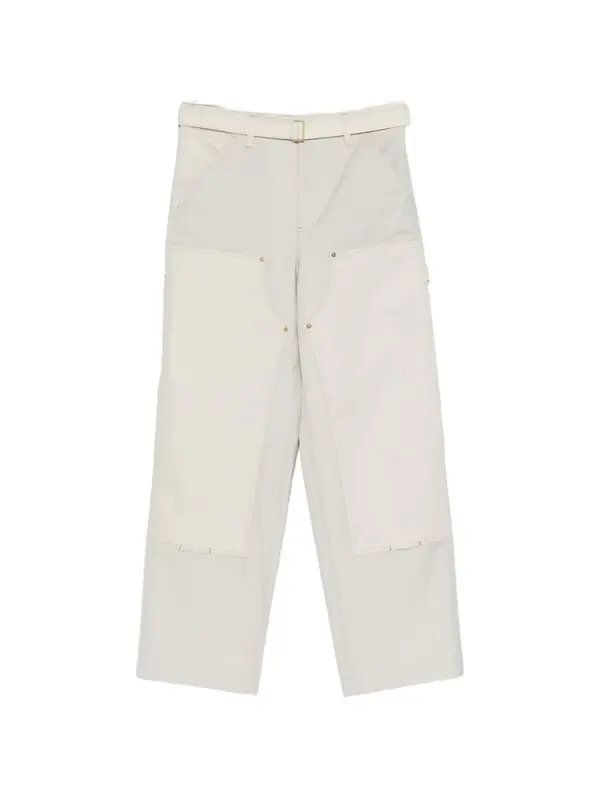 SACAI X CARHARTT WIP Wool Blend Trousers - White