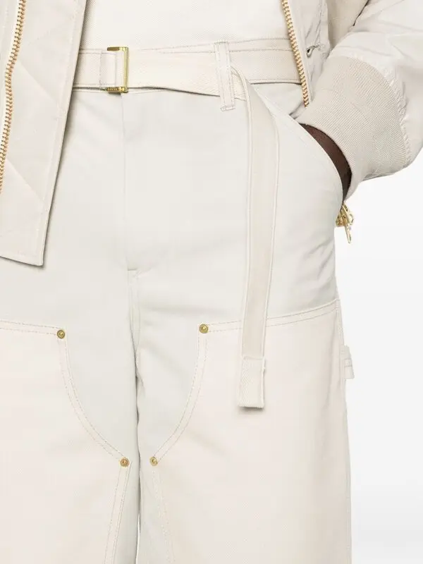 SACAI X CARHARTT WIP Wool Blend Trousers - White