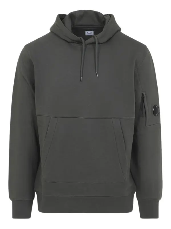C.P. COMPANY Logo Cotton Hoodie - Grey
