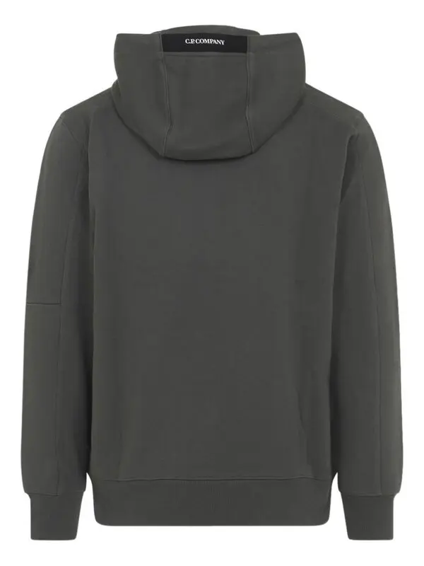 C.P. COMPANY Logo Cotton Hoodie - Grey
