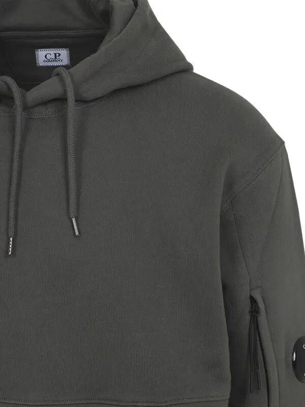 C.P. COMPANY Logo Cotton Hoodie - Grey