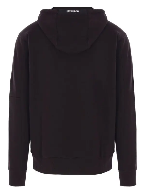 C.P. COMPANY Cotton Hoodie With Sleeve Pocket Detail - Black
