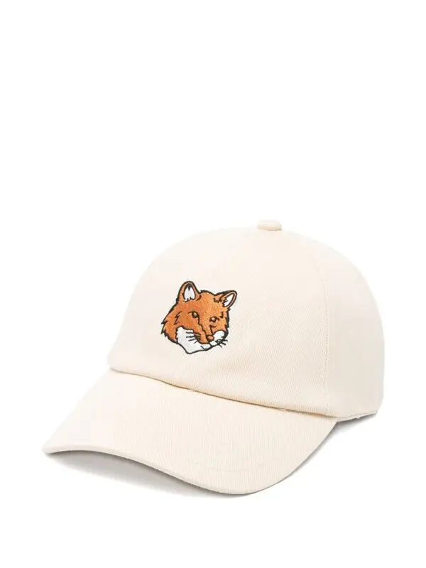 Maison Kitsuné Fox Head Cap - White