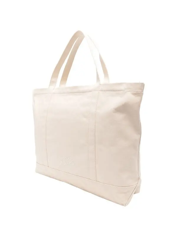 Maison Kitsuné Fox Head Xl Canvas Tote - Beige