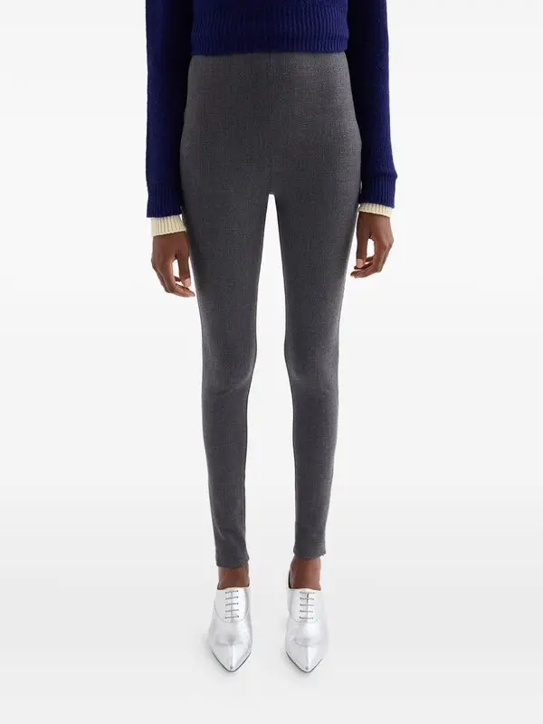 JIL SANDER Wool Slim Trousers - Grey