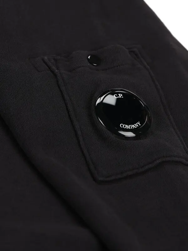 C.P. COMPANY Cotton Sweatshirt With Button Detail - Black