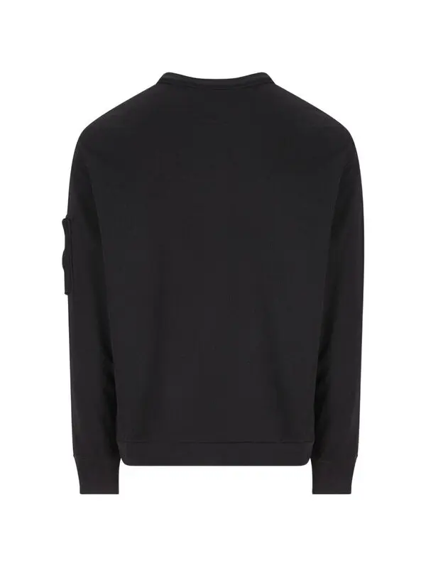 C.P. COMPANY Cotton Sweatshirt With Button Detail - Black