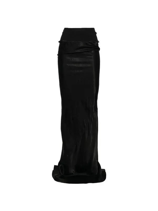 Rick Owens Rucked Long Skirt - Black