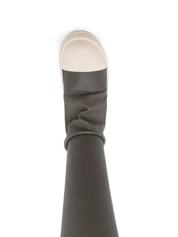 Rick Owens Leather Over-the-knee Boots - Grey