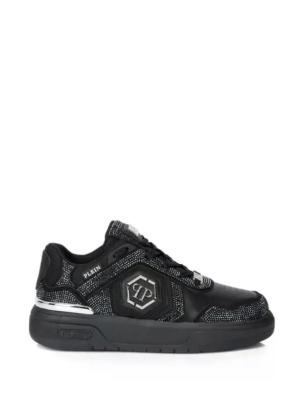 Philipp Plein Embellished Rhinestone Low-top Sneakers - Black