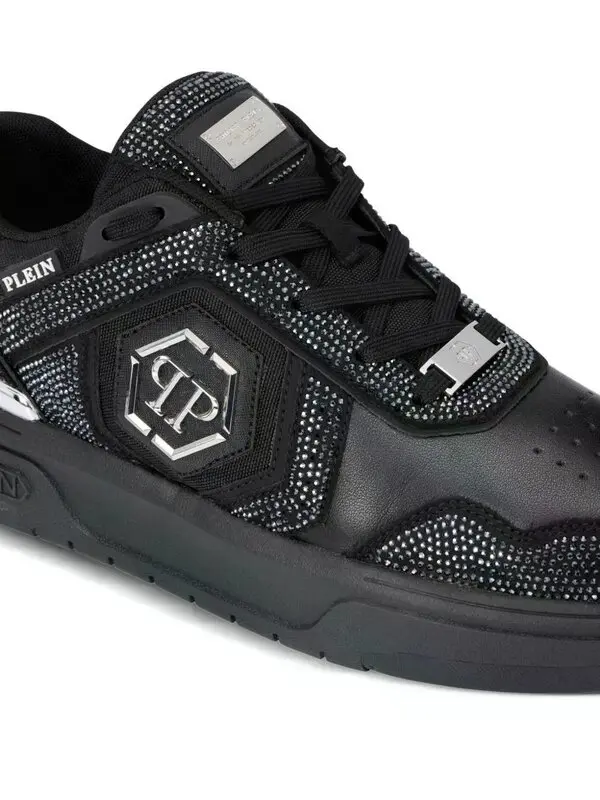 Philipp Plein Embellished Rhinestone Low-top Sneakers - Black