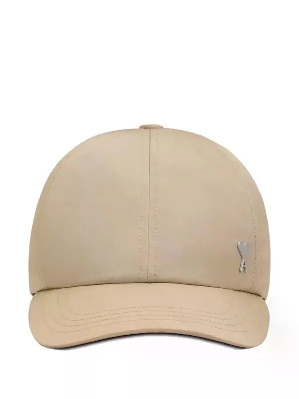 AMI Paris Nylon De Coeur Stud Cap - Neutrals