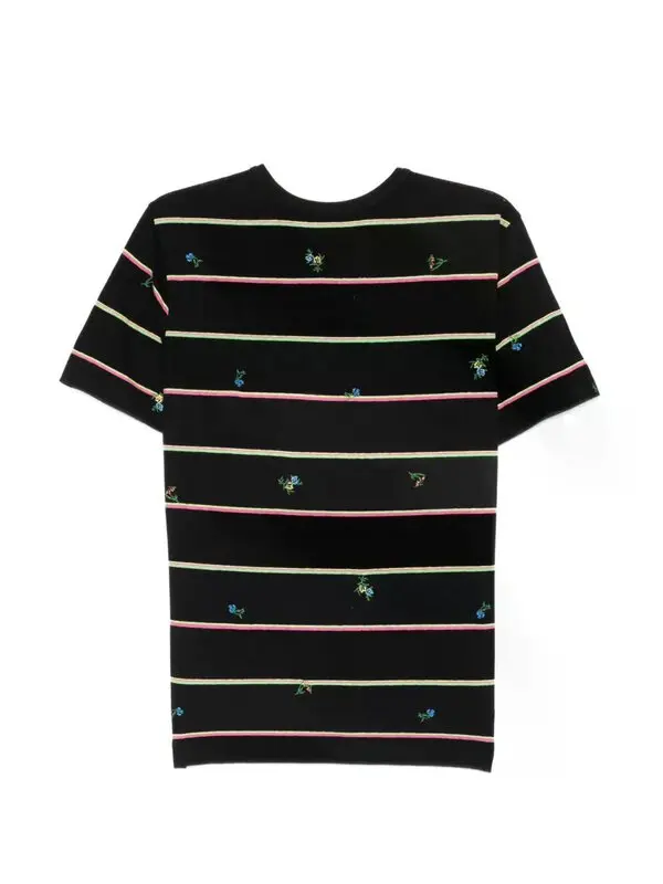 JNBY Striped Embroidered T-shirt