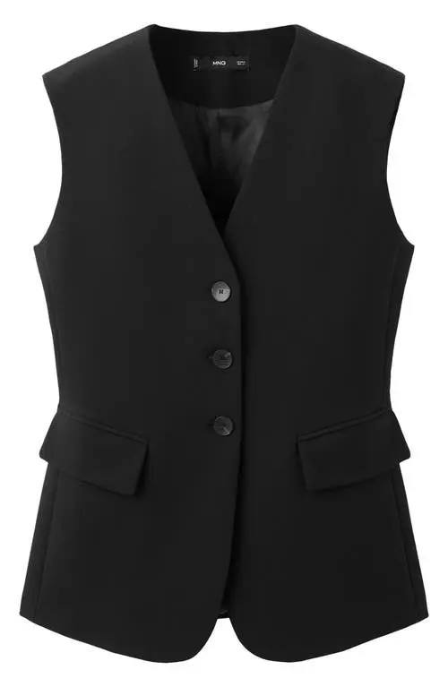 Mango Buttoned Corset Back Vest