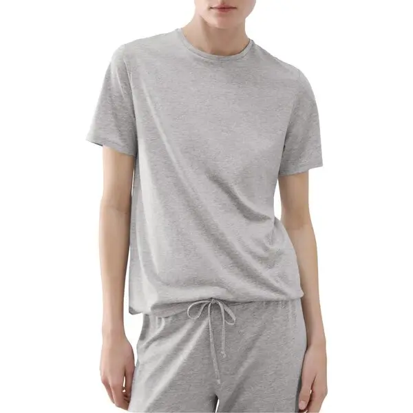 Mango Short Sleeve Pajama T-shirt - Light/pastel Grey