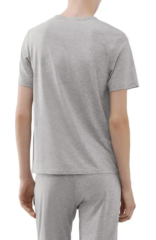 Mango Short Sleeve Pajama T-shirt - Light/pastel Grey