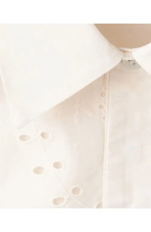 Mango Embroidered Cutwork Sleeveless Romper