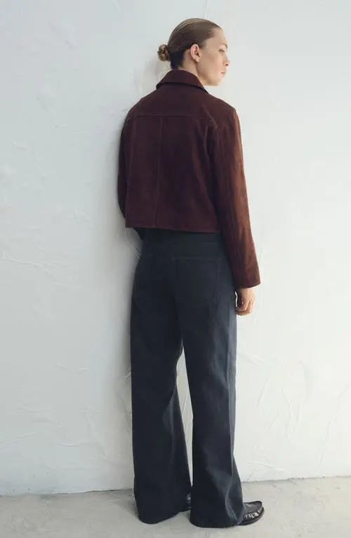 Mango Mid-rise Straight Leg Jeans - Charcoal