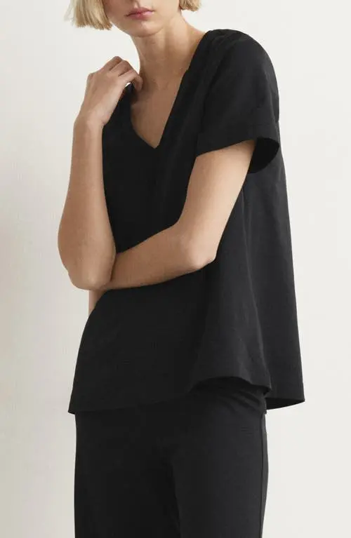 Mango Cotton T-shirt - Black