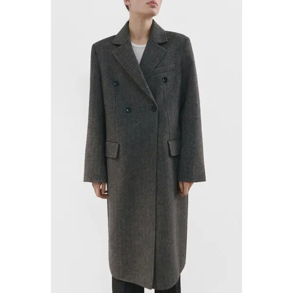 Mango Wool-blend Coat - Grey