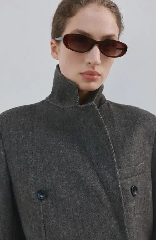 Mango Wool-blend Coat - Grey