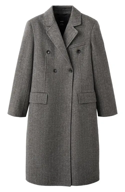Mango Wool-blend Coat - Grey