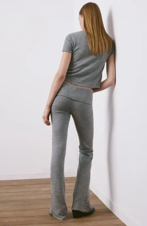 Mango Studded Knit Trousers