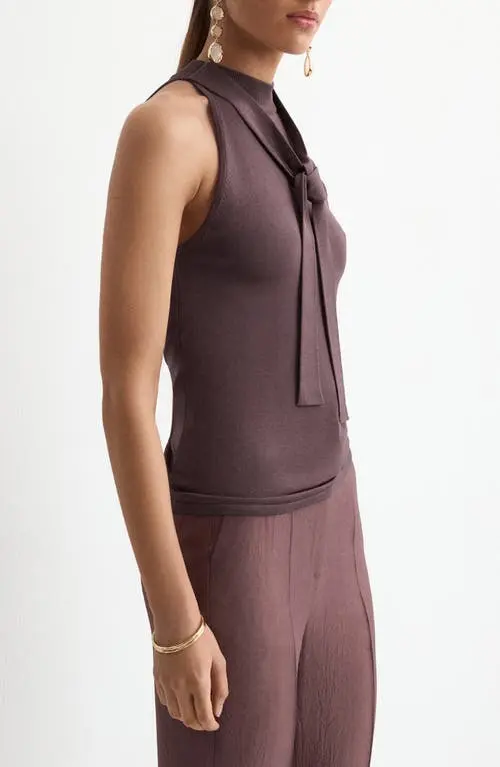 Mango Tie-neck Sleeveless Sweater