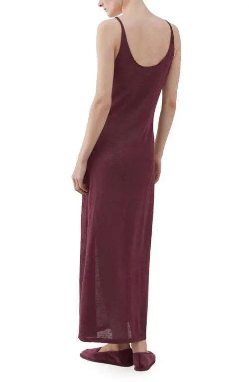Mango Linen Blend Midi Dress
