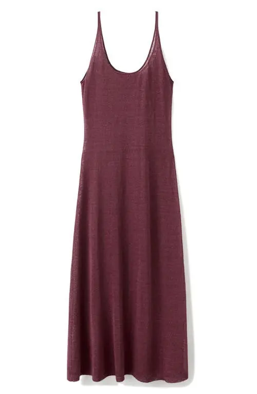 Mango Linen Blend Midi Dress