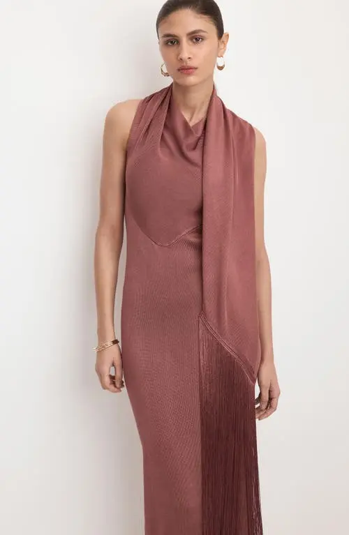 Mango Shawl Sleeveless Knit Maxi Dress
