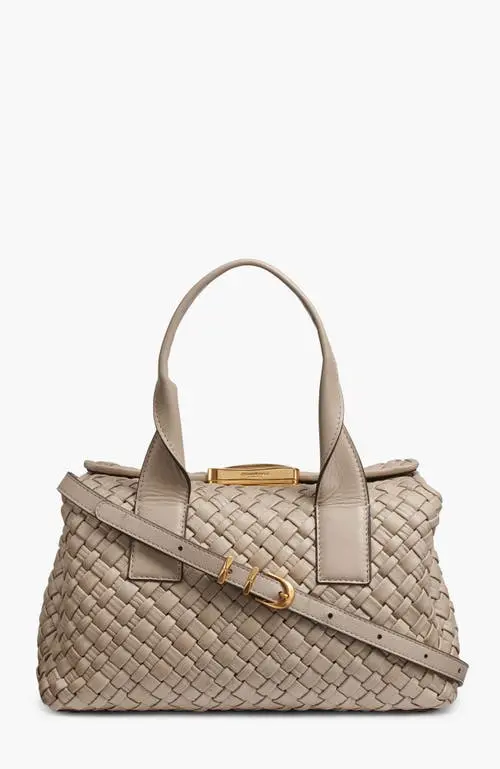 Donna Karan New York Amagansett Woven Leather Satchel - Moth