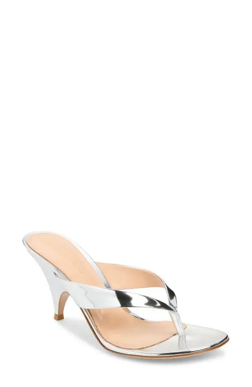 GIANVITO ROSSI Sofia Slide Sandal - Silver