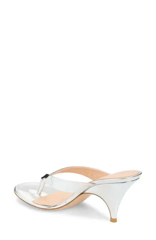 GIANVITO ROSSI Sofia Slide Sandal - Silver