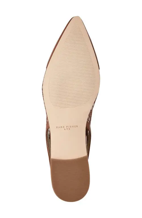 Marc Fisher Davin Pointed Toe Slingback Flat - Medium Brown