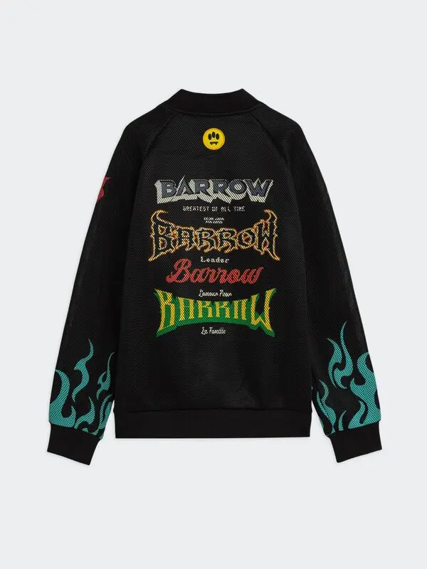 BARROW Printed Mesh Bomber Jacket