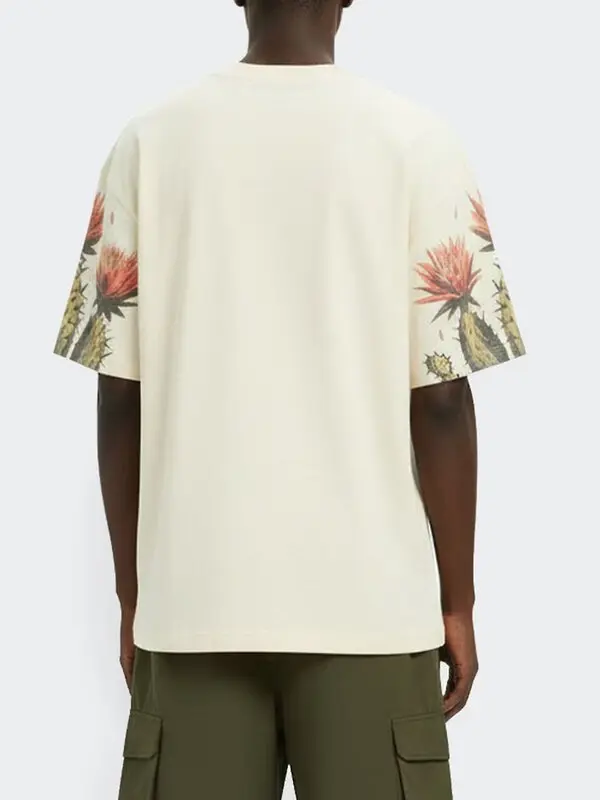 BARROW Printed Cotton T-shirt - Cream