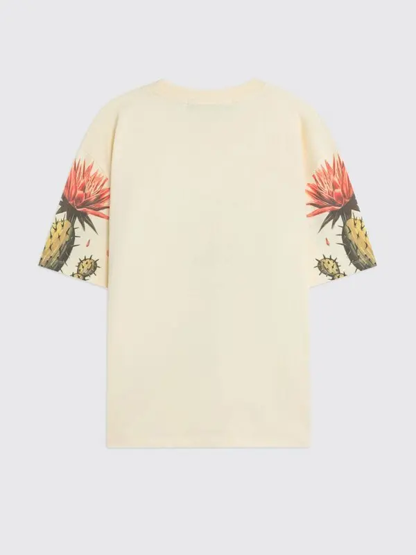 BARROW Printed Cotton T-shirt - Cream