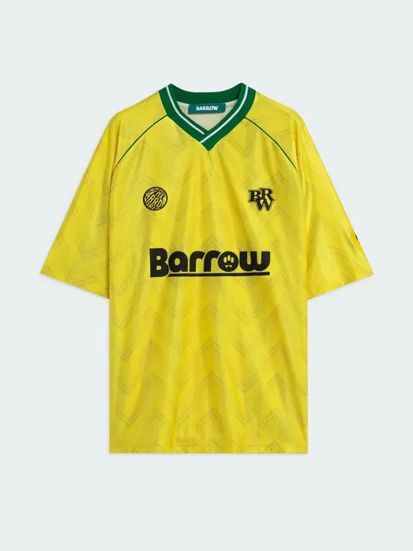 BARROW Printed Triacetate T-shirt - Yellow