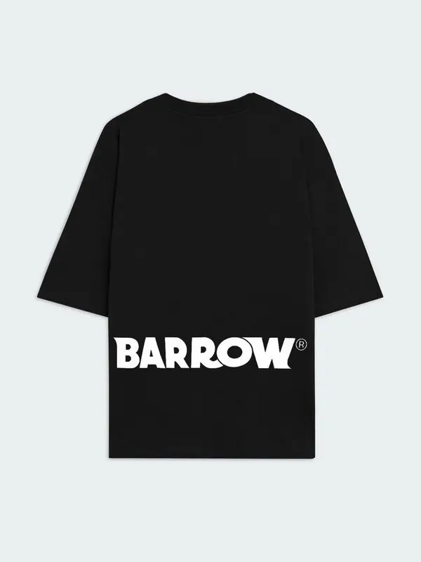 BARROW Cotton T-shirt With Logo - Black 1