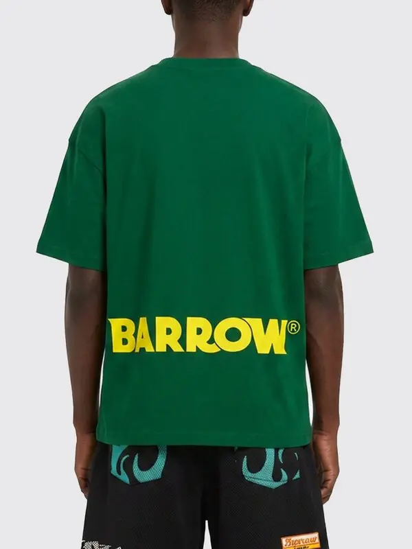 BARROW Cotton T-shirt With Logo - Green