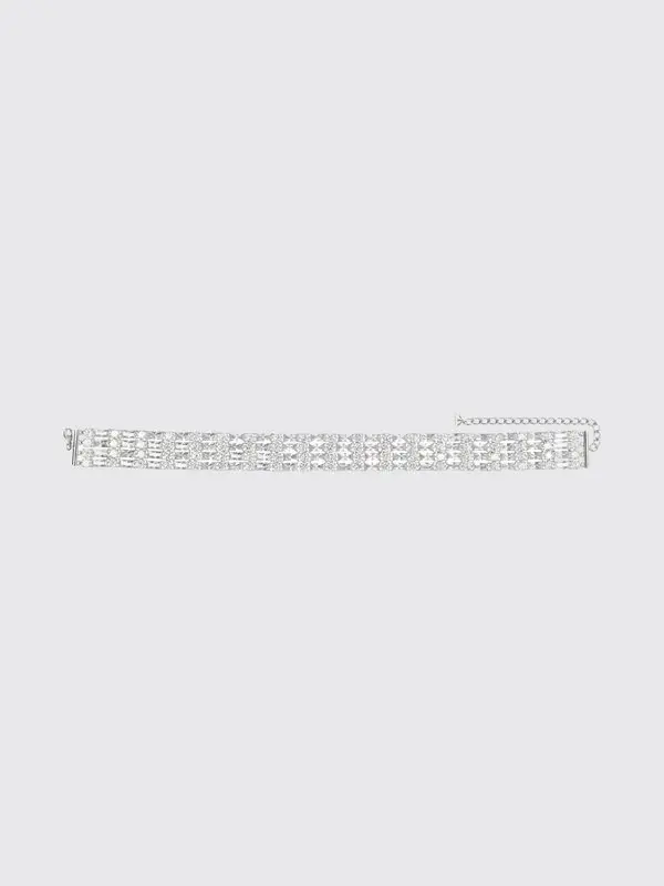 SELF-PORTRAIT Rhinestone Choker Necklace - Silver