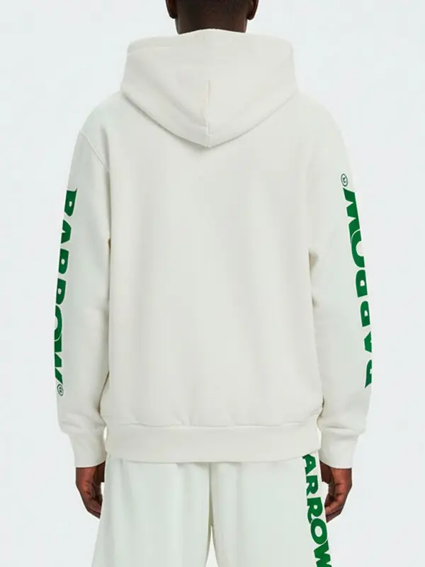 BARROW Cotton Hoodie With Logo - White