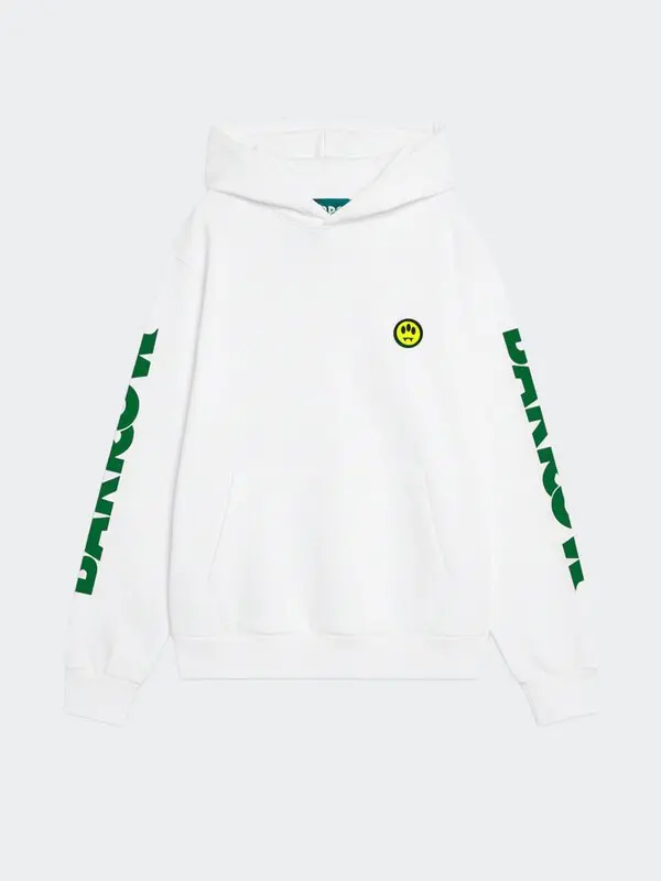 BARROW Cotton Hoodie With Logo - White