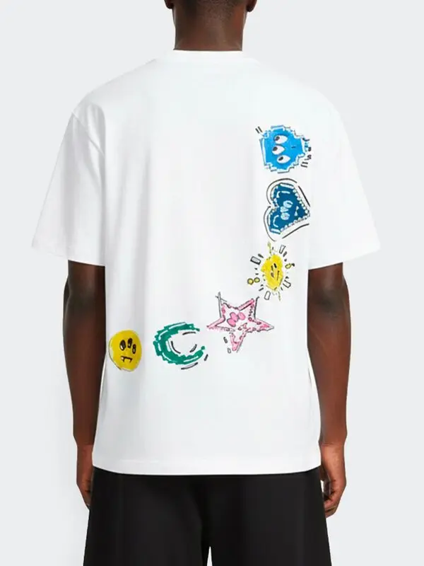 BARROW Printed Cotton T-shirt - White