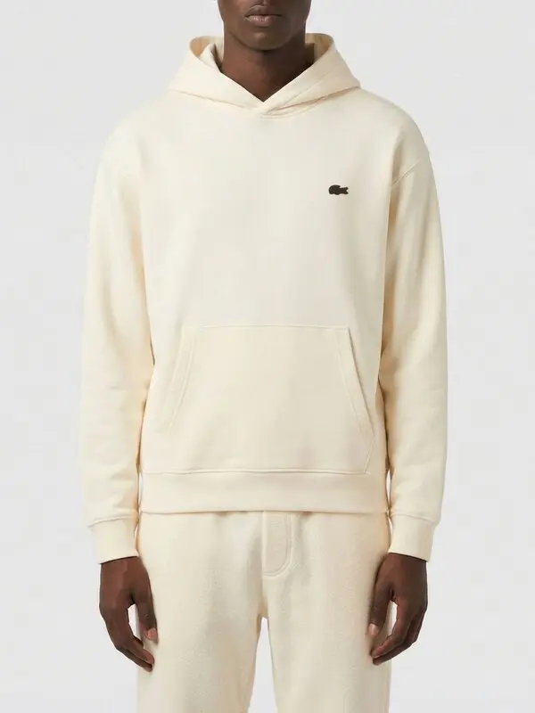 Lacoste Printed Cotton Hooded Sweatshirt