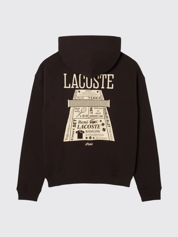 Lacoste Sweatshirt With Hood And Logo - Brown