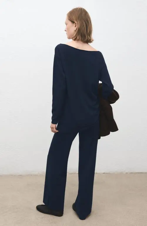 Mango Split Hem Knit Pants