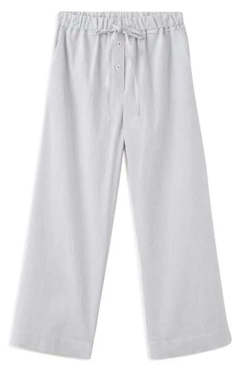 Mango Stripe Cotton Blend Pajama Pants